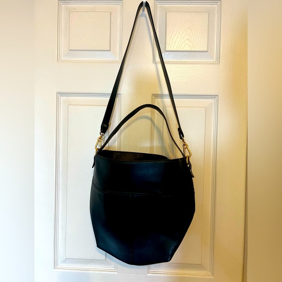 Sfera | Bags | Sfera Blue Shoulder Crossover Bucket Handbag Faux ...